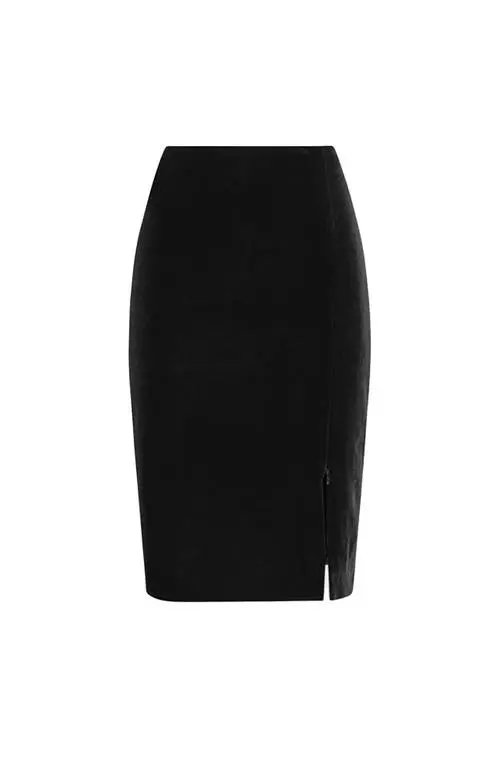 Anne Fontaine Pencil Skirt With Adjustable Waist And Slit