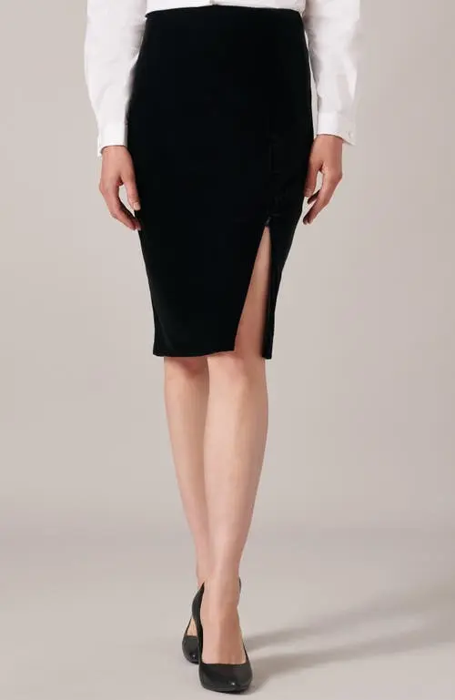 Anne Fontaine Pencil Skirt With Adjustable Waist And Slit