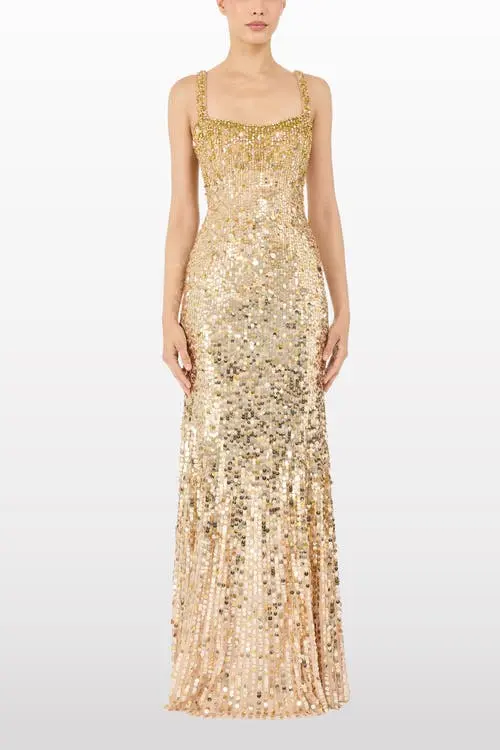 Jenny Packham Mirabeau Sequin-embellished Gown - Illusion
