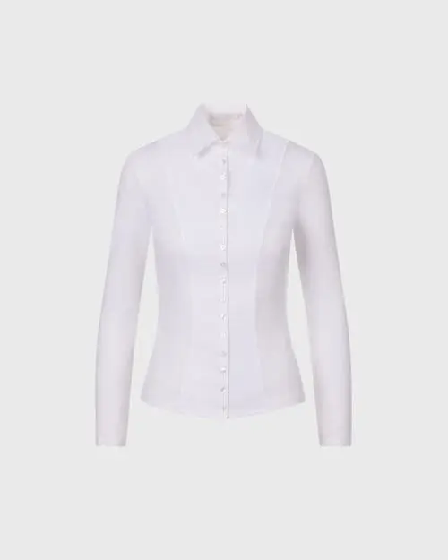 Anne Fontaine Clodie Pleated Cotton Shirt
