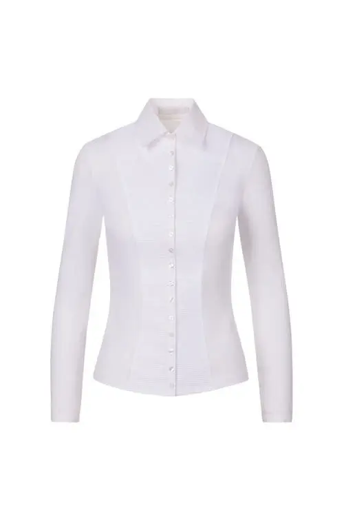Anne Fontaine Clodie Pleated Cotton Shirt