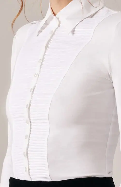 Anne Fontaine Clodie Pleated Cotton Shirt