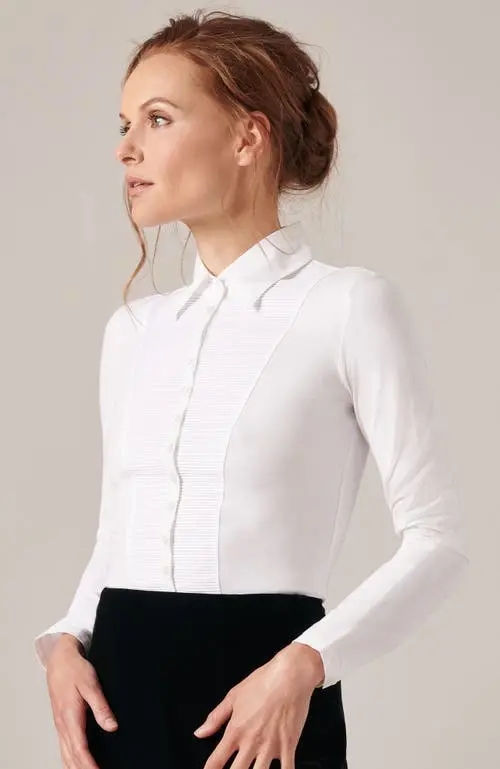 Anne Fontaine Clodie Pleated Cotton Shirt