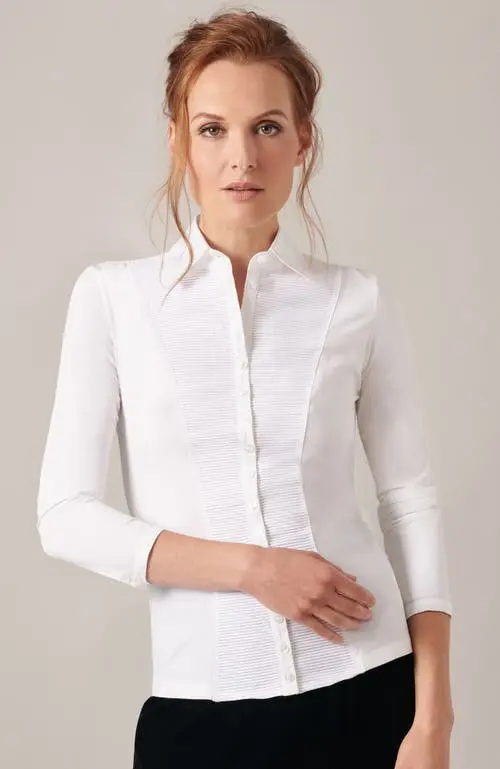 Anne Fontaine Clodie Pleated Cotton Shirt