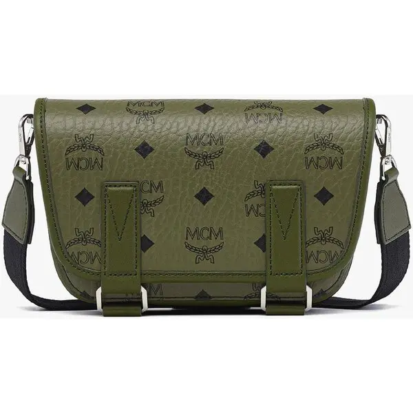 Mcm Aren Messenger Bag - Green