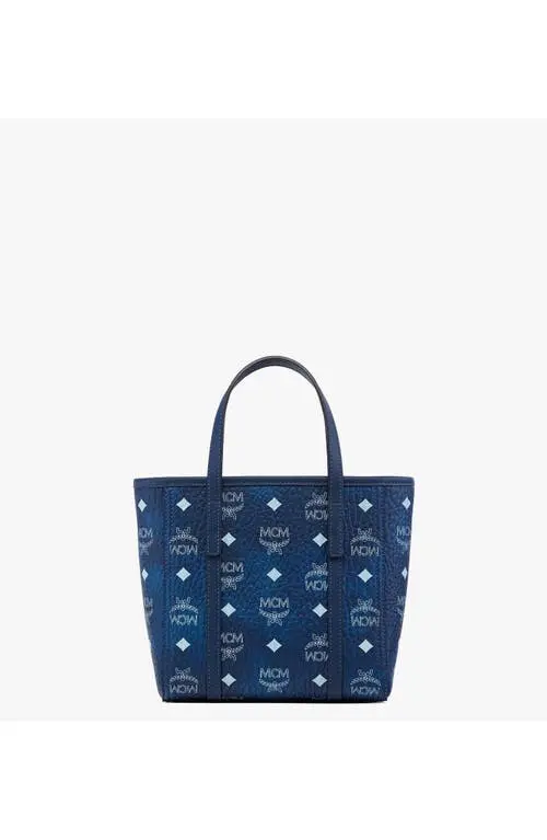 Mcm Mini Toni Top-zip Visetos Shopper - Blue