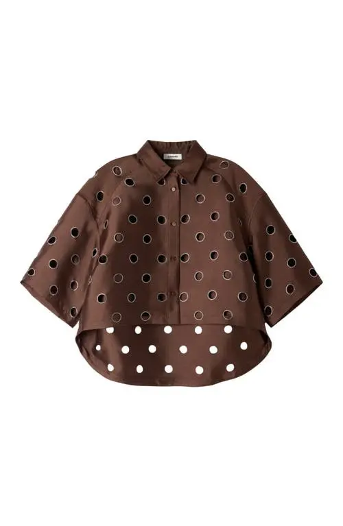 Sandro Oversized Rhinestone Shirt
