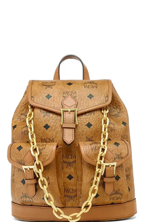 Mcm Mini Aren Backpack - Brown