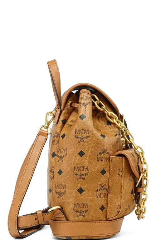 Mcm Mini Aren Backpack - Brown