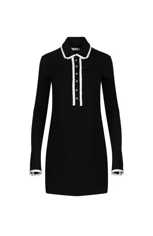 Anne Fontaine Estampe Long Sleeve Dress