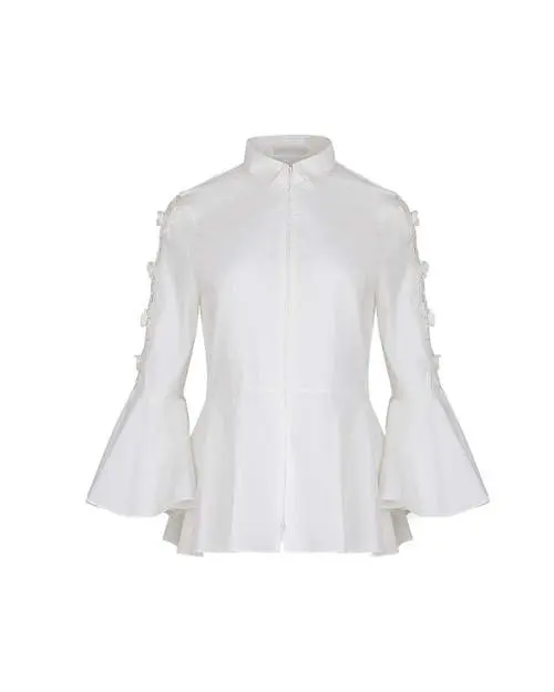 Anne Fontaine Poplin Peplum Shirt