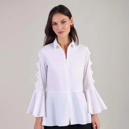 Anne Fontaine Poplin Peplum Shirt
