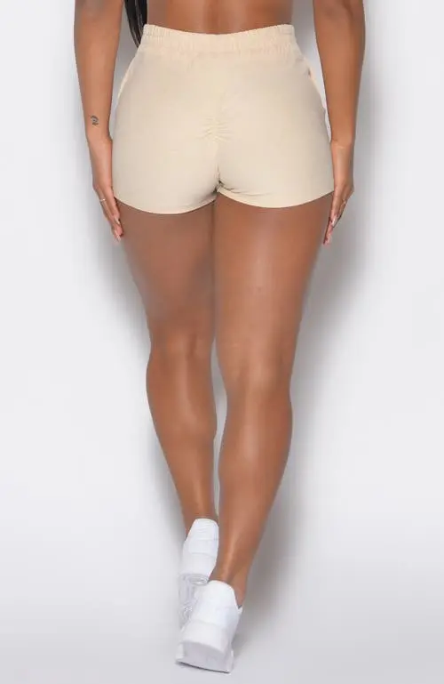 BOMBSHELL SPORTSWEAR Relaxed Heathered Shorts - Vanilla