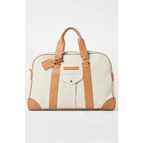 Brunello Cucinelli Grained Calfskin Street Bag - Ivory
