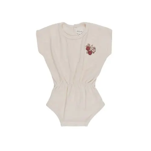 ELY'S & CO. Fruit Collection Romper - Ivory Apple
