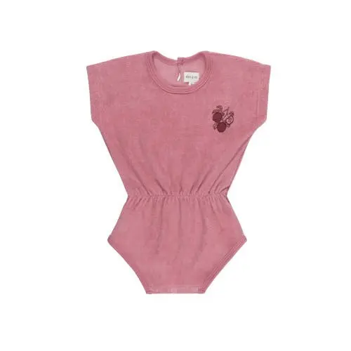 ELY'S & CO. Fruit Collection Romper - Pink Apple