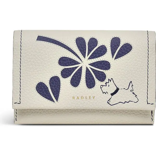 RADLEY Cut Out Floral Flapover Wallet - Chalk