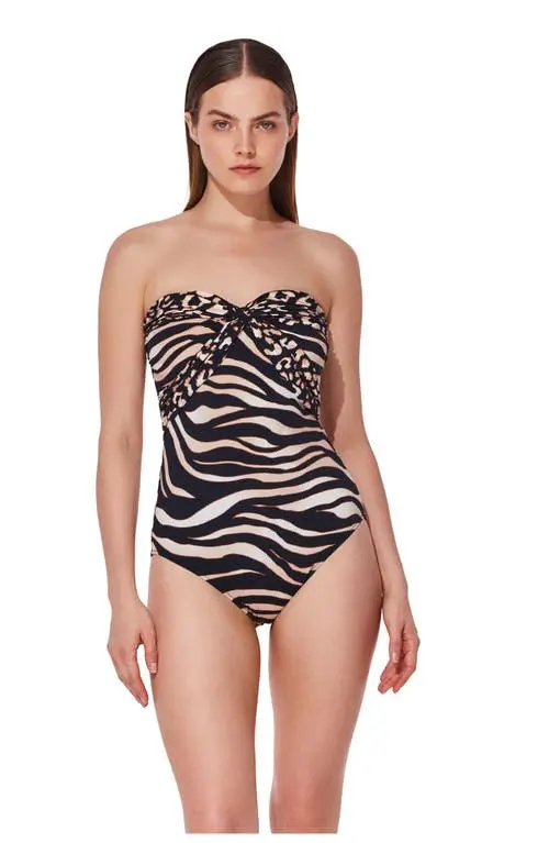 GOTTEX Nambiti Twist Bandeau One Piece - Safari