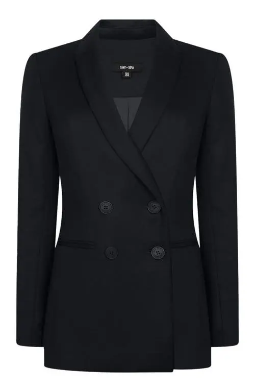 SAINT + SOFIA Cambridge Double-breasted Blazer - Black
