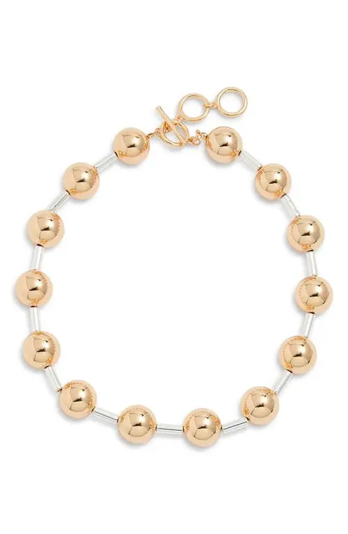 OPEN EDIT Jumbo Bead Collar Necklace - Goldilver
