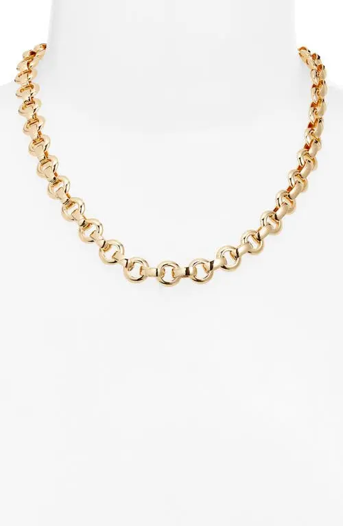 OPEN EDIT Flat Cable Chain Necklace - Gold
