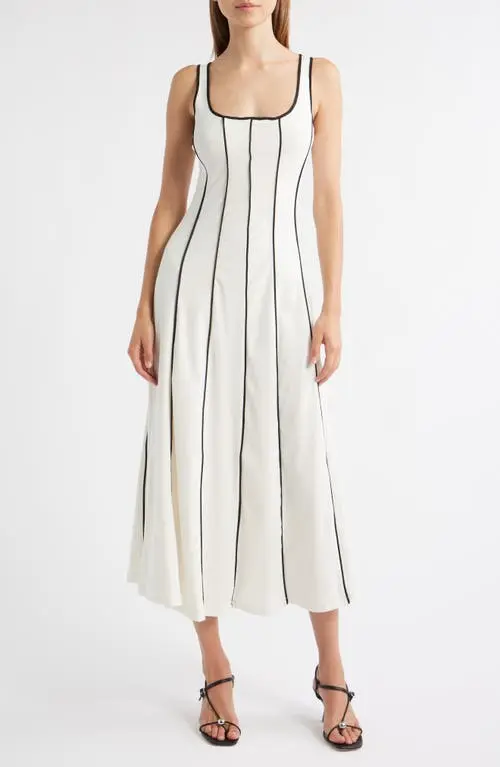 Mango Sleeveless Midi Dress - Ecru