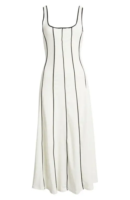 Mango Sleeveless Midi Dress - Ecru