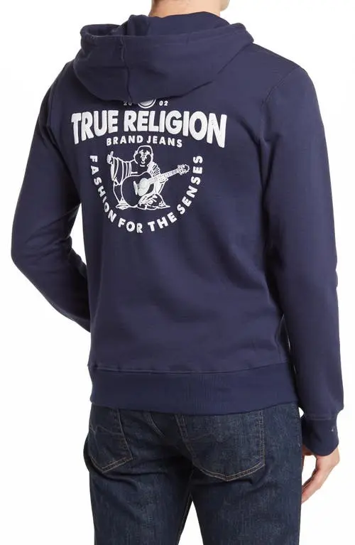 True Religion Core Zip-up Hoodie - Ace Blue
