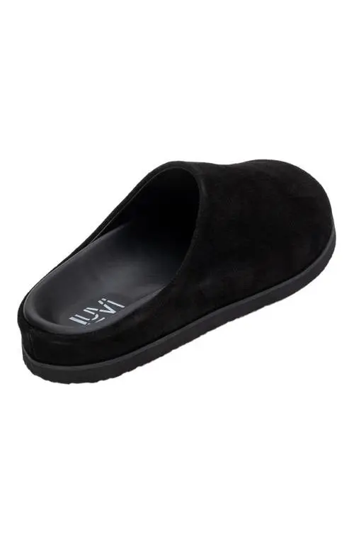 FOREVER & ALWAYS SHOES Space Suede Leather Slide Sandal