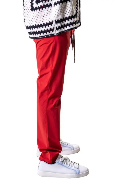 MACEOO Slim-fit Drawstring Pants - Red