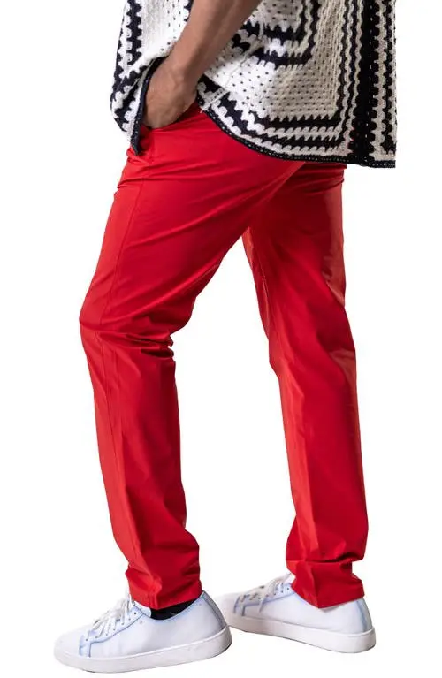 MACEOO Slim-fit Drawstring Pants - Red