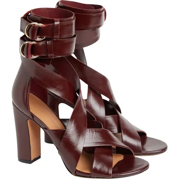 Cynthia Rowley Cece Wrap Heel - Burgundy