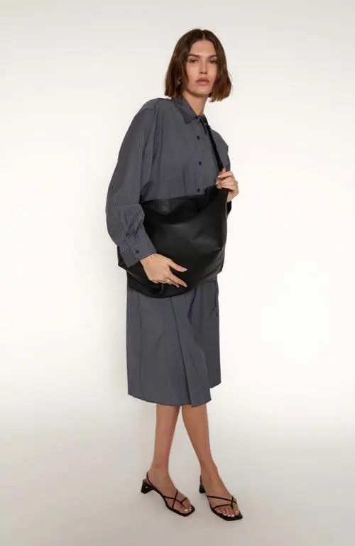 HYER GOODS Leather Soft Tote - Black