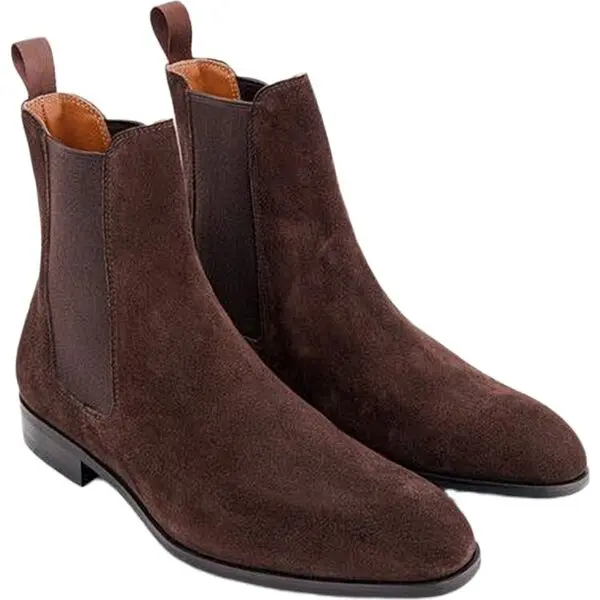 ANTHONY VEER Ashford Chelsea Boot - Tobbacco Velvet Brown Suede