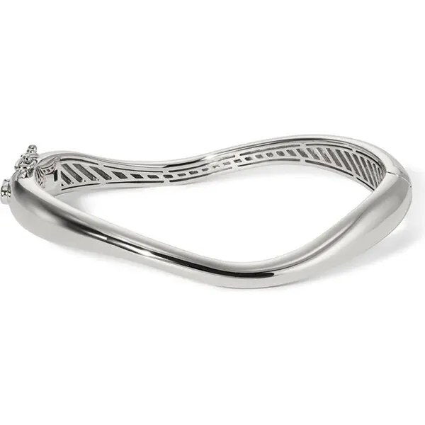 Nadri Alma Organic Hinge Bracelet - Rhodium