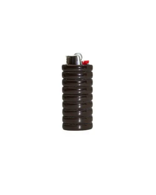 Fry Powers Gio Resin Lighter Holder - Chocolate Brown