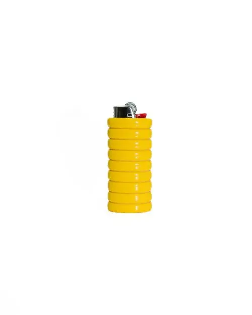 Fry Powers Gio Resin Lighter Holder - Yellow