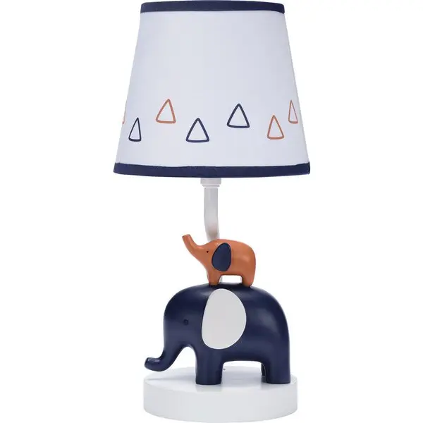 LAMBS & IVY Elephant Nursery Lamp By - Blue