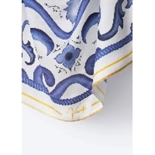 VISCATA Square Scarf - Majolica Blue