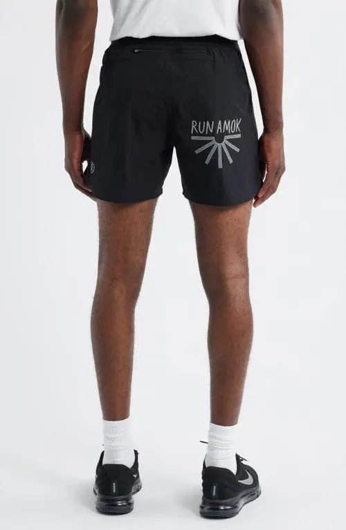 ROARK Alta 5 Printed Drawstring Shorts - Black
