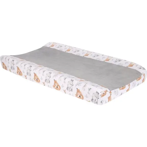 LAMBS & IVY Painted Forest Changing Pad Cover - White