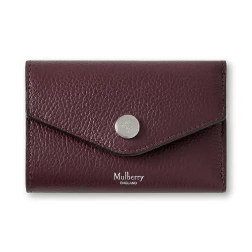 Mulberry Folded Multi-card Wallet - Black Cherry