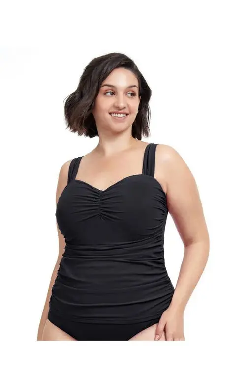 GOTTEX Tutti Frutti Sweetheart Underwire Tankini Top - Black