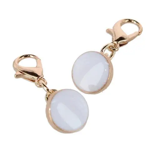 Trafalgar Sutton Collar And Cuff Extenders - White Button With Gold Chain