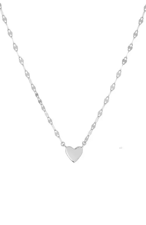 MARLYN SCHIFF Heart Pendant Chain Necklace - Silver