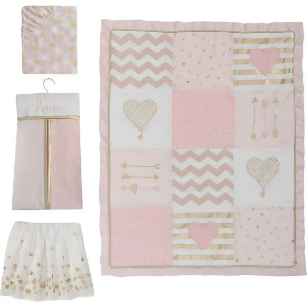 LAMBS & IVY 4-piece Crib Bedding Set - Pink