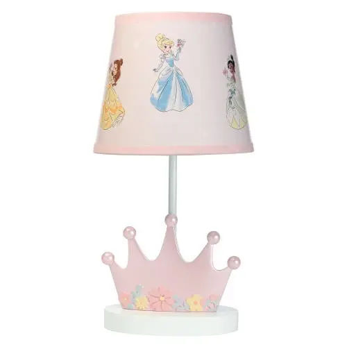 LAMBS & IVY Disney Princesses Crown Nursery Lamp With Shade & Bulb