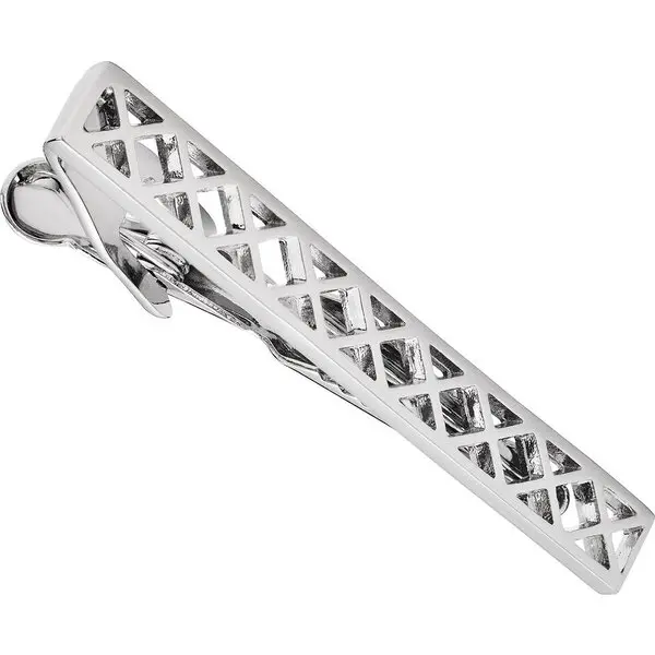 LINK UP Laser Cut Lattice Tie Bar - Silver