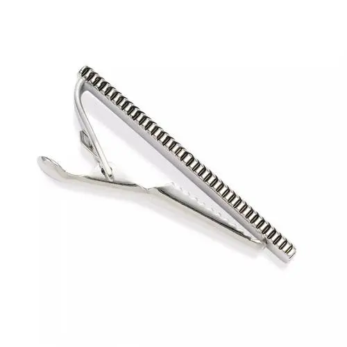 LINK UP Deco Framed Short Tie Bar - Silver
