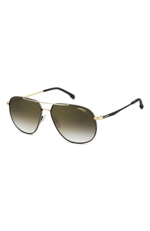 Carrera Eyewear 61mm Navigator Sunglasses - Gold Black/green